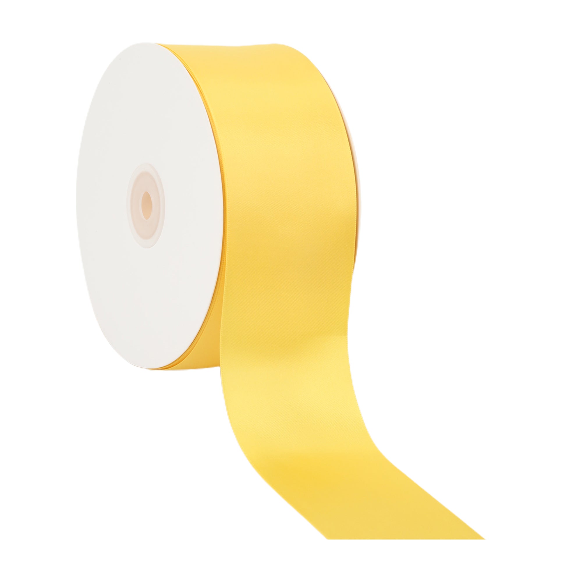 2 1/4" Double Face Satin Ribbon | Maize (650) | 50 Yard Roll