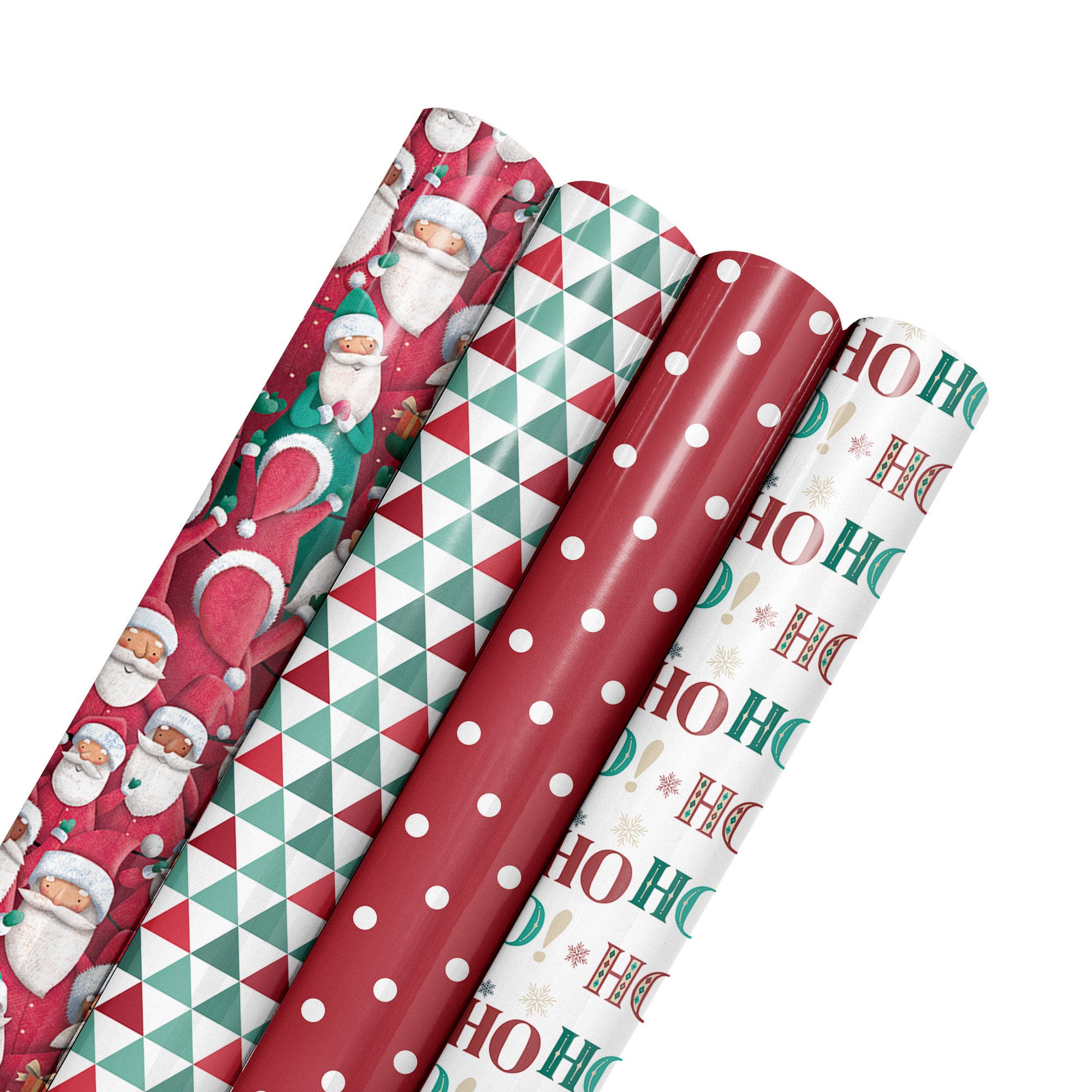 30" x 10' Holiday Reversible Wrapping Paper Bundle (4-pack) | Joyful B