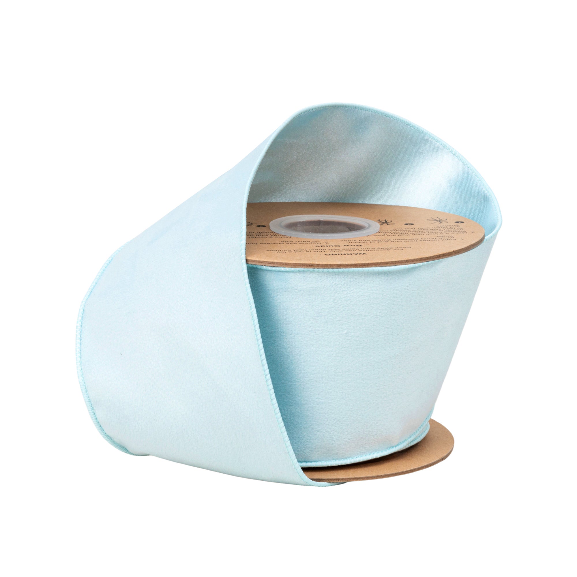 4" Reversible Classic Velvet Wired Ribbon | Baby Blue/Baby Blue | 10 Y